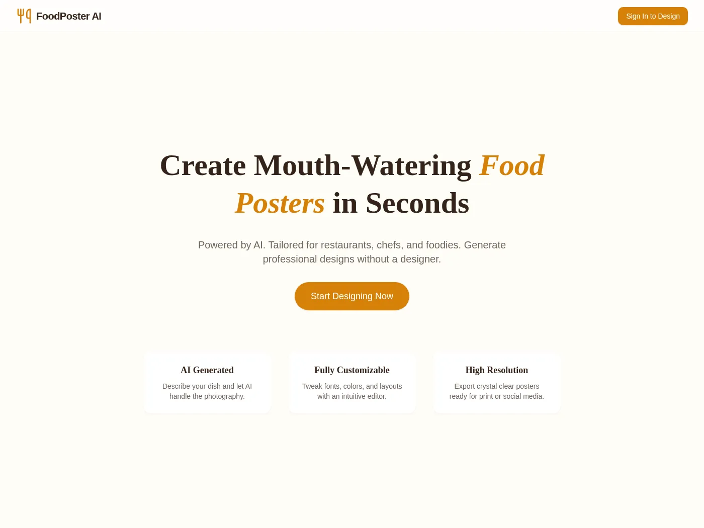 Food Poster Designer