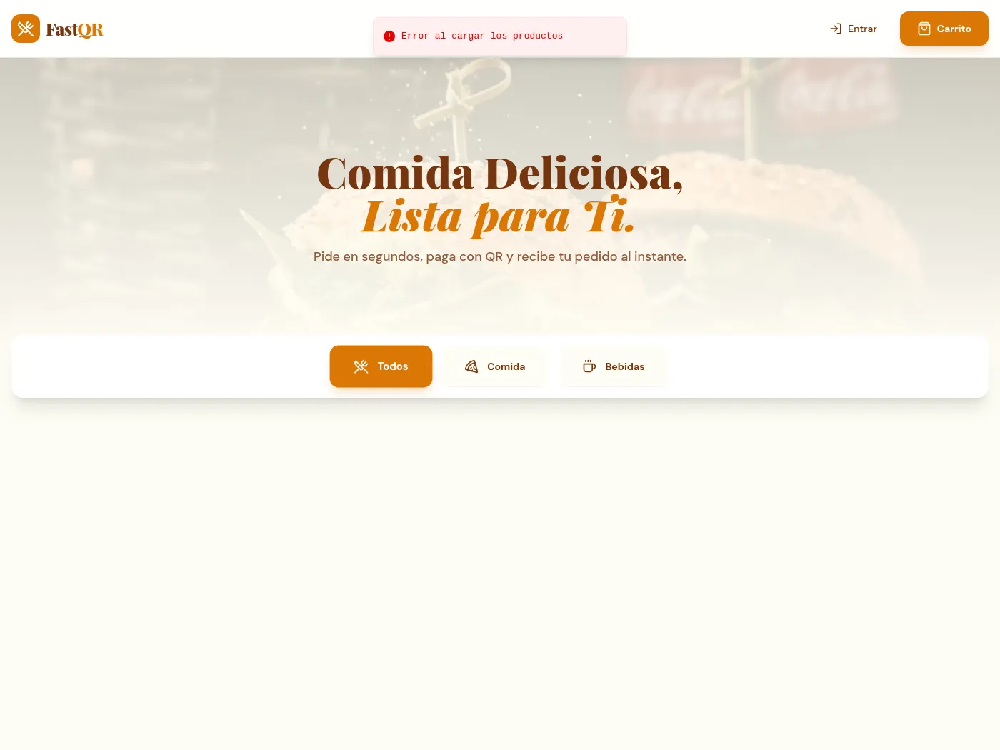 Fast Food QR Orders