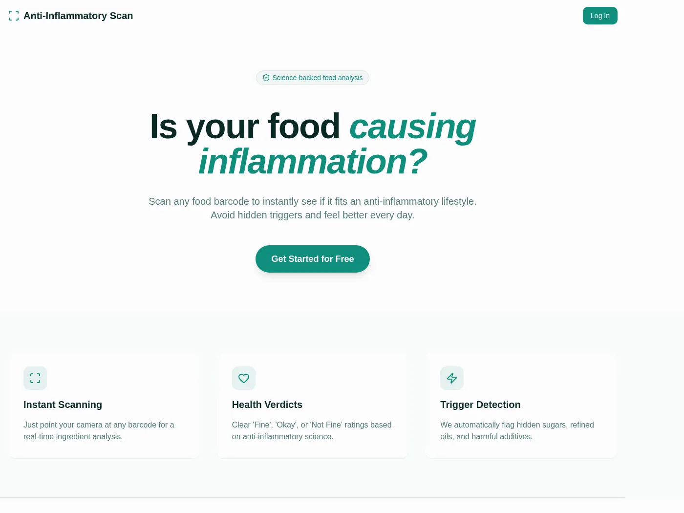 Anti-Inflammatory Food Scan
