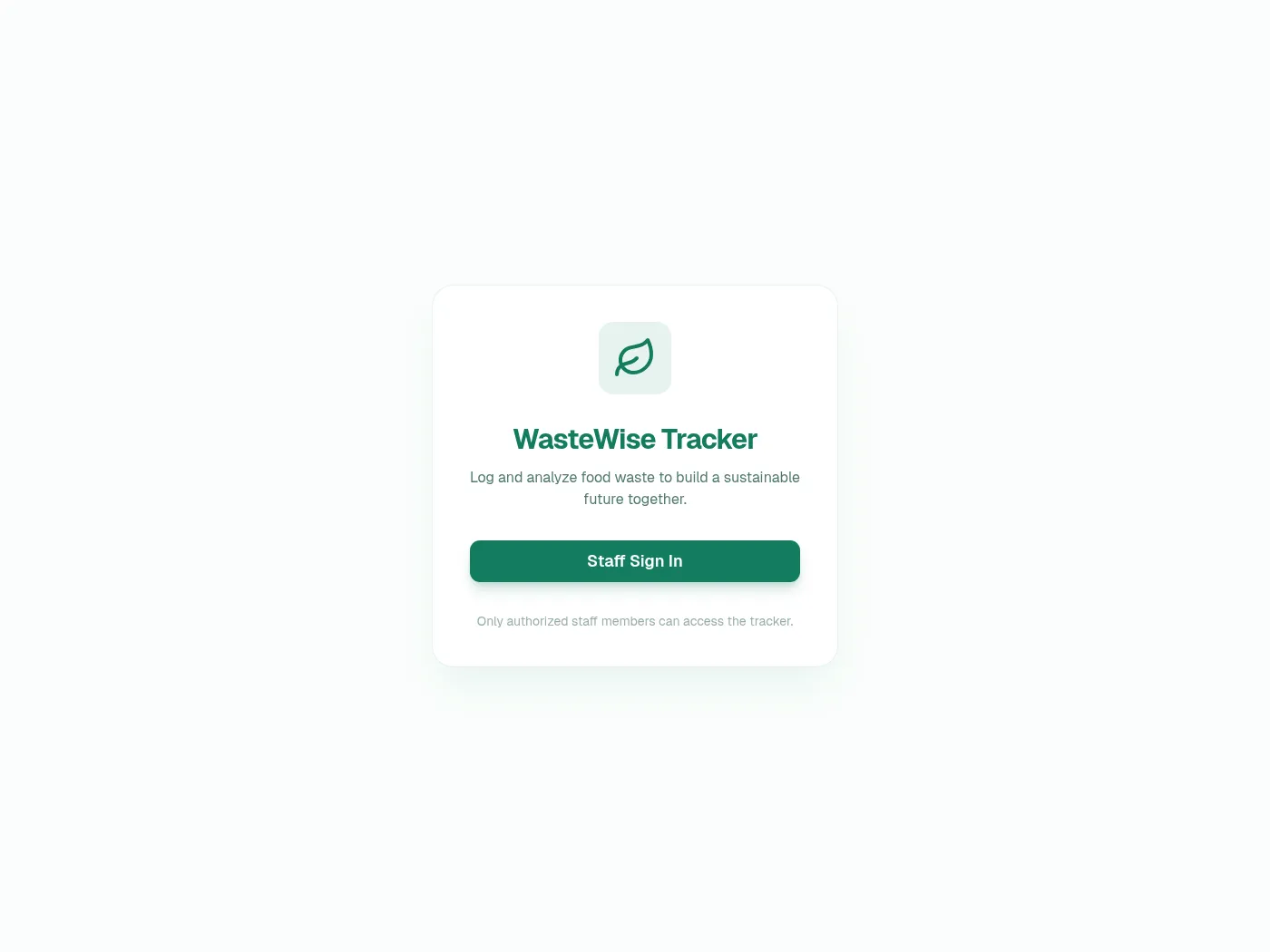 WasteWise Tracker