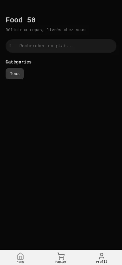 Food 50 Restaurant App