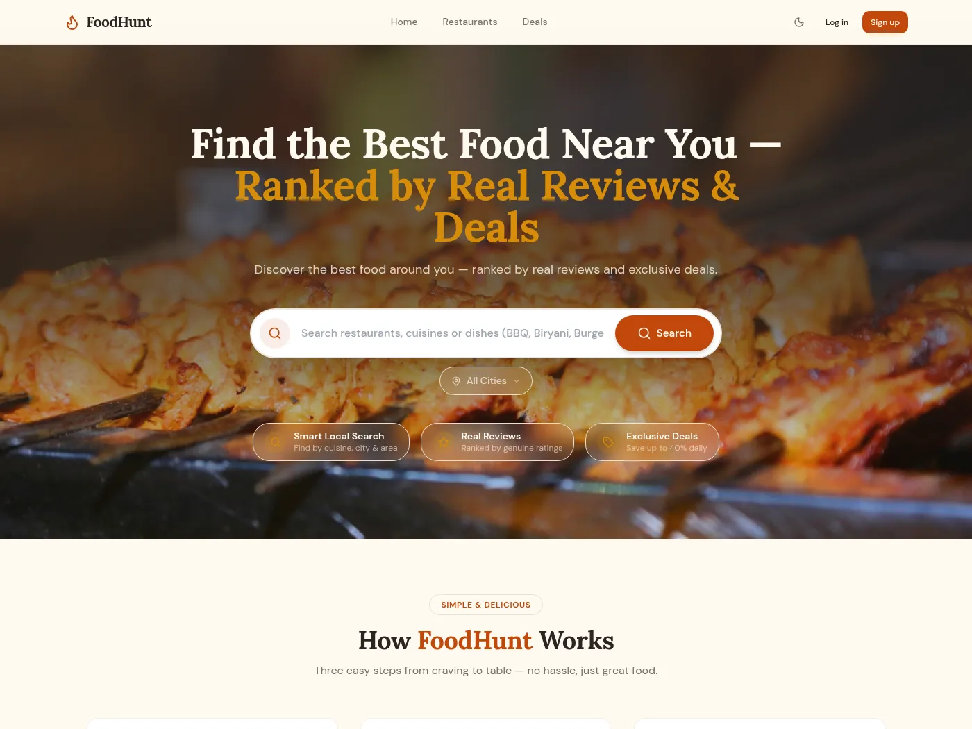 FoodHunt Discovery Platform