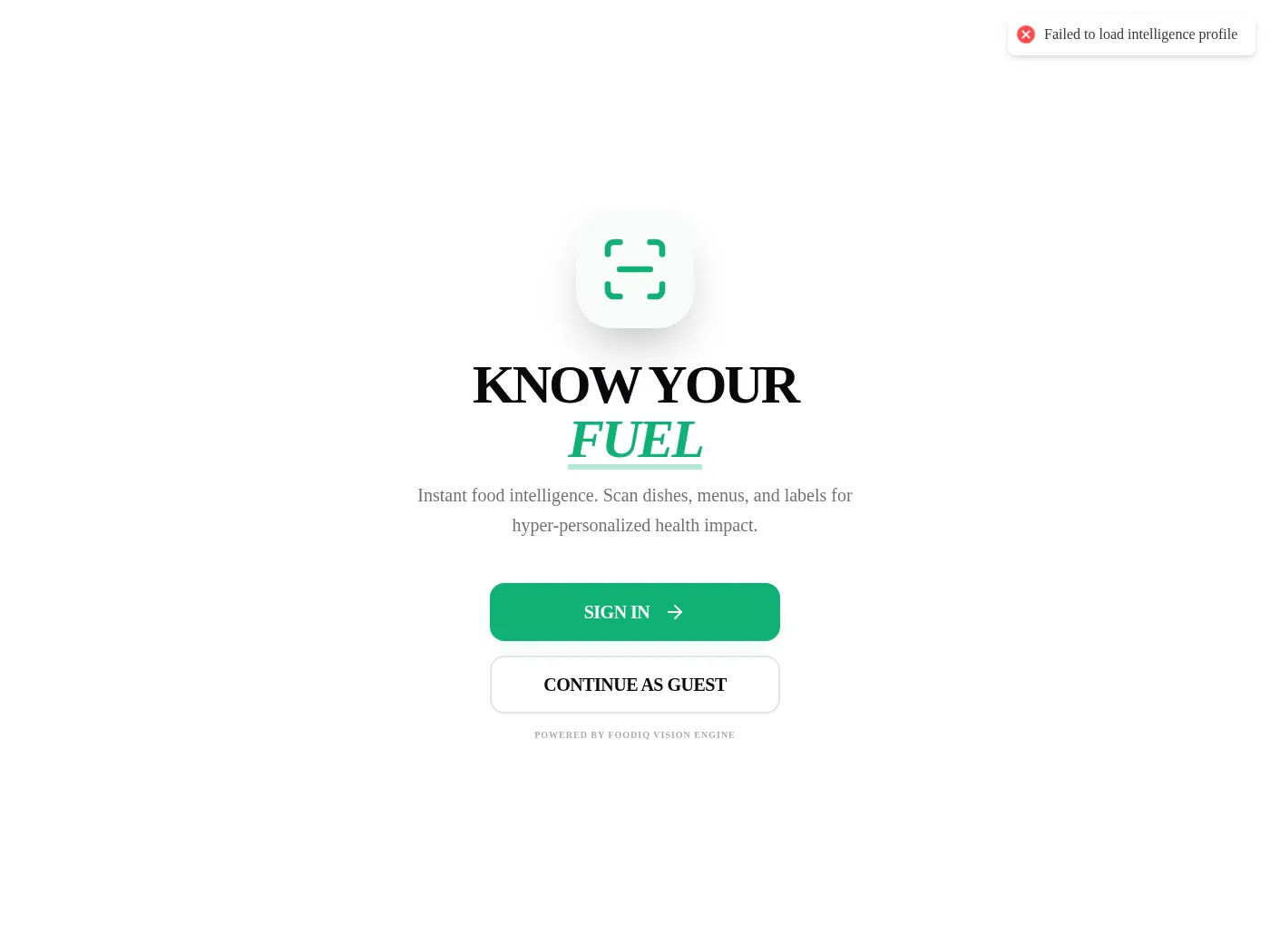 FoodIQ AI Scanner
