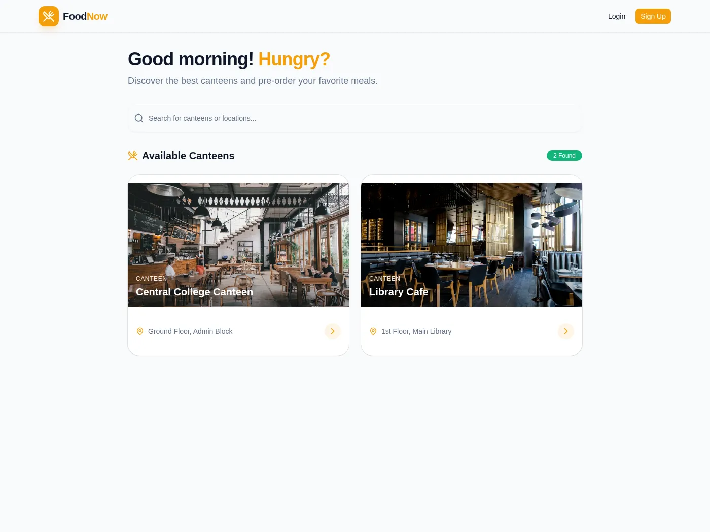 FoodNow Smart Canteen