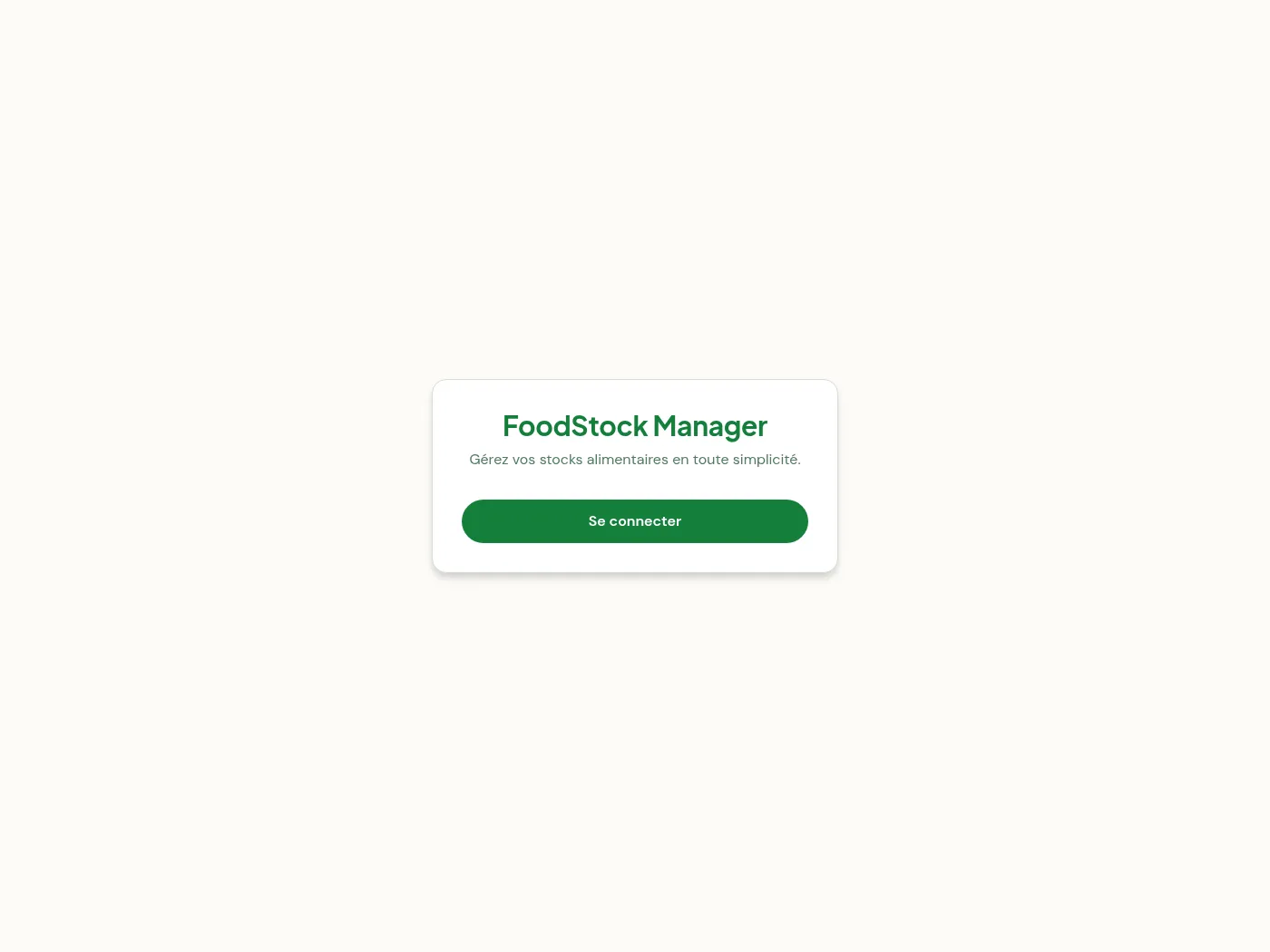 FoodStock Manager