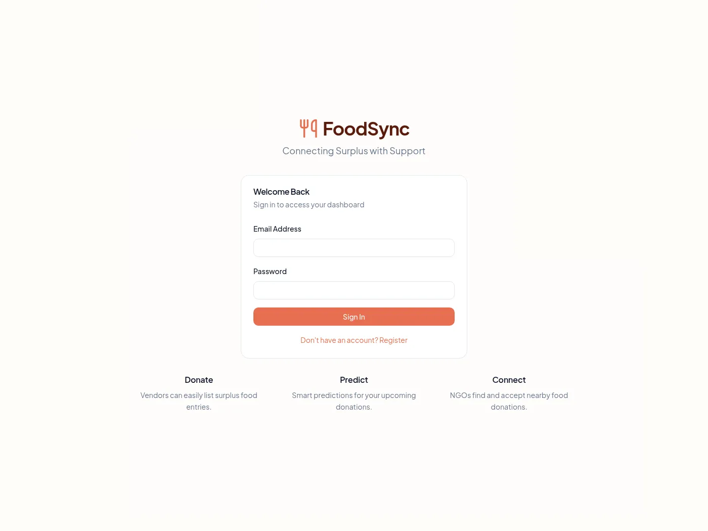 FoodSync Web App