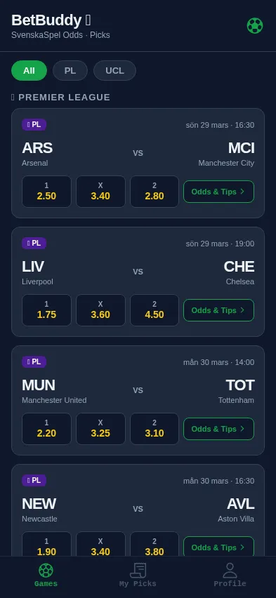 BetBuddy Football Picks