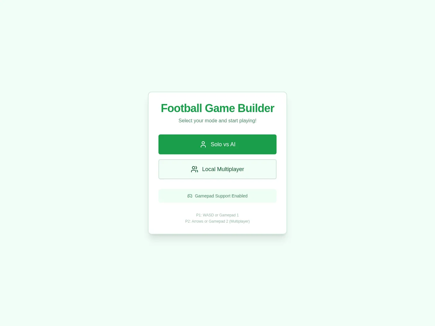 Football Game Builder