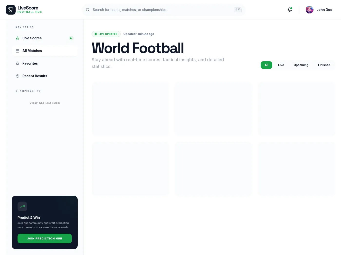 LiveScore Football Hub