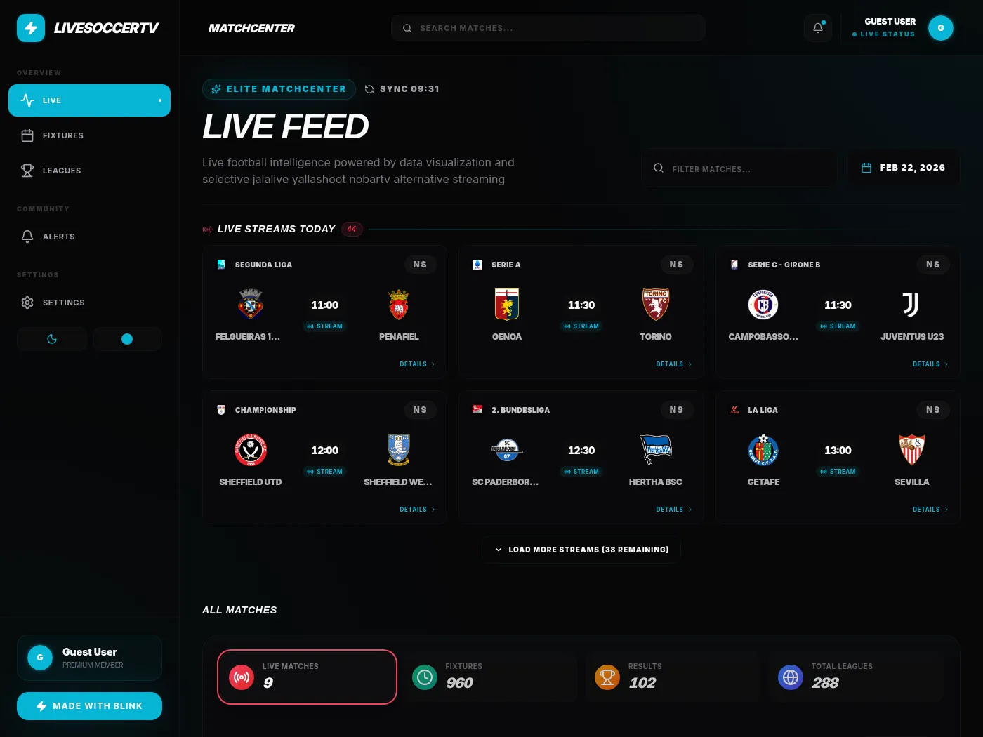 GoalStream Live Platform