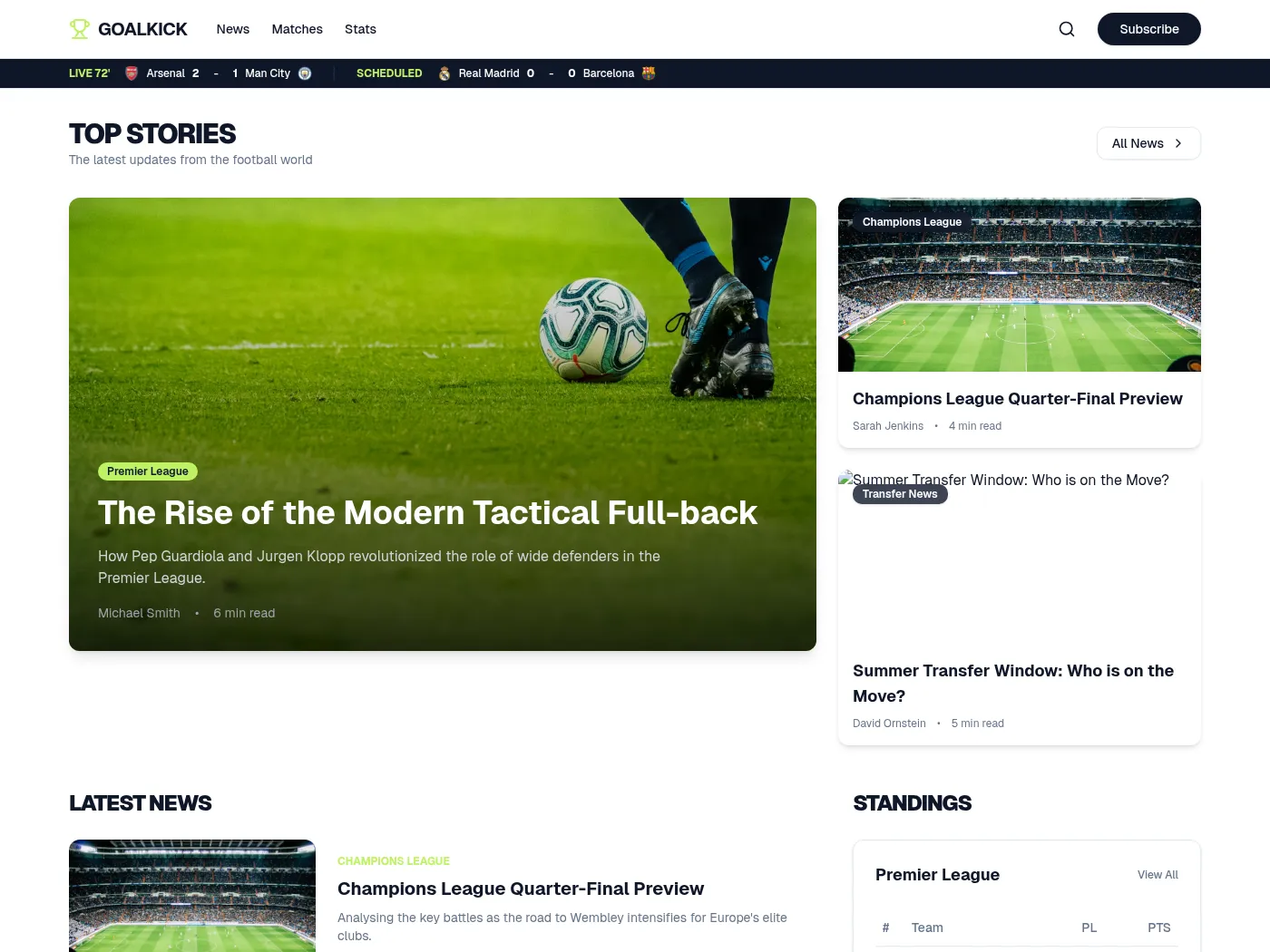 GoalKick Football Hub