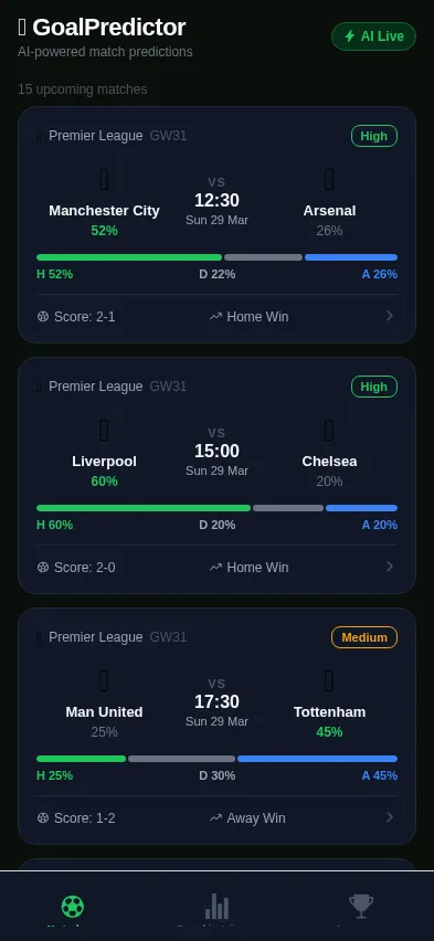 GoalPredictor Mobile