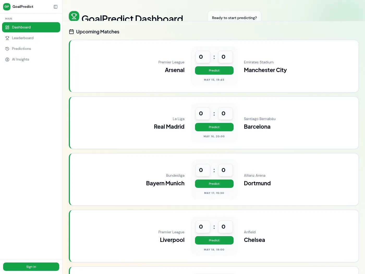 GoalPredict