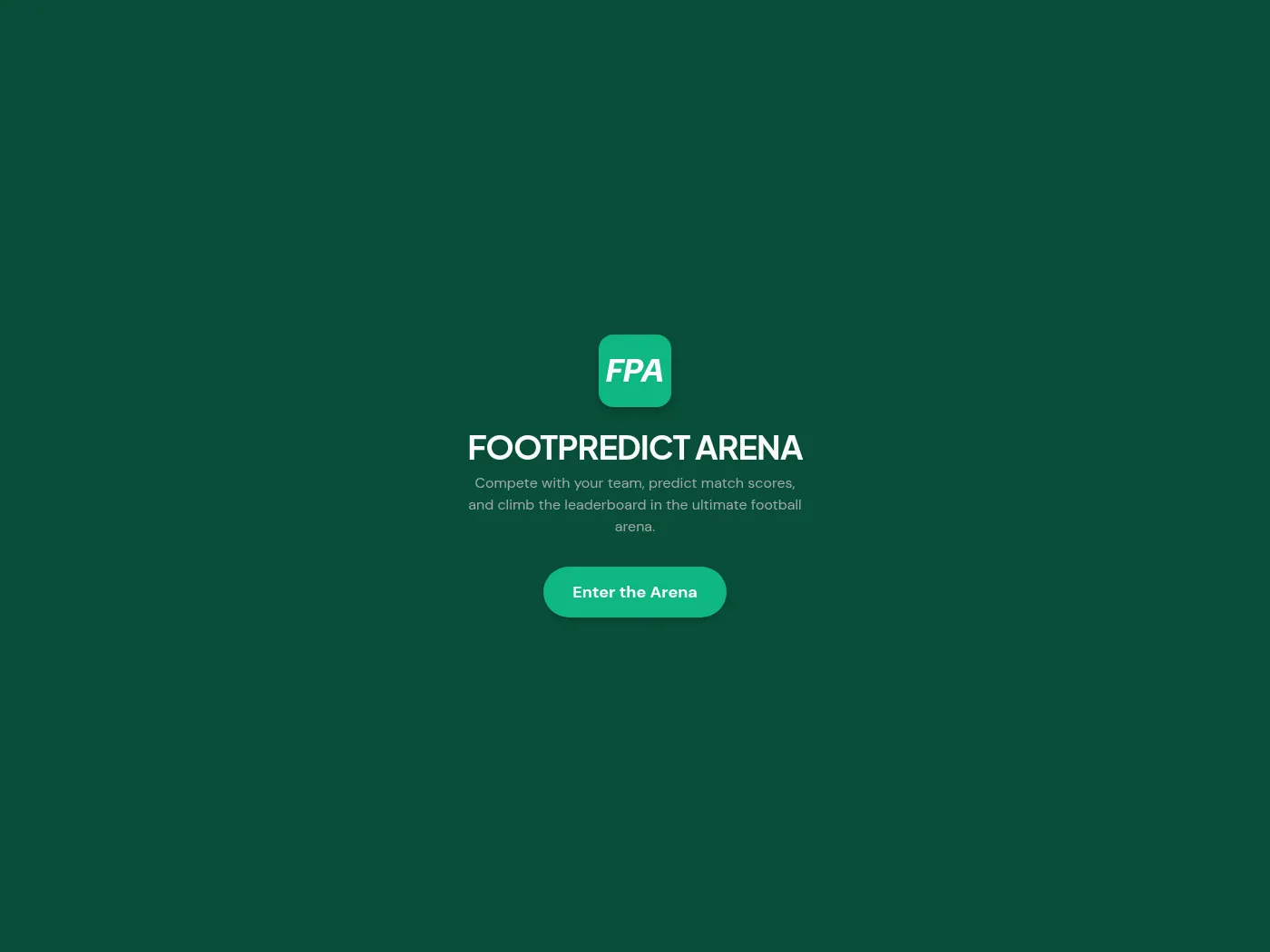 FootPredict Arena