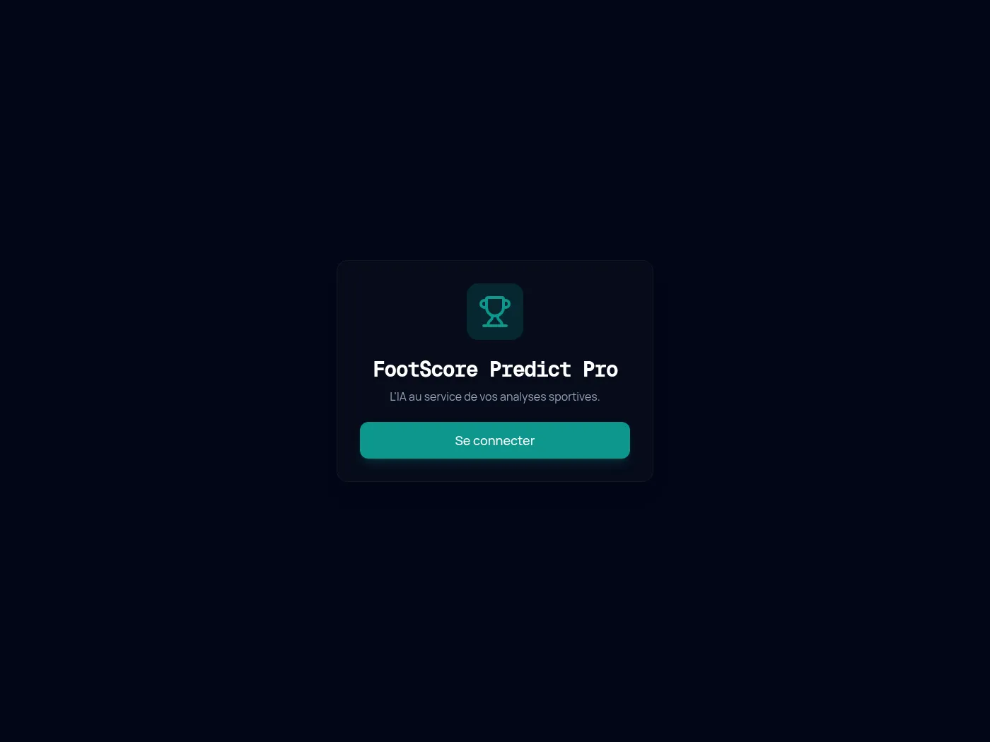 FootScore Predict Pro