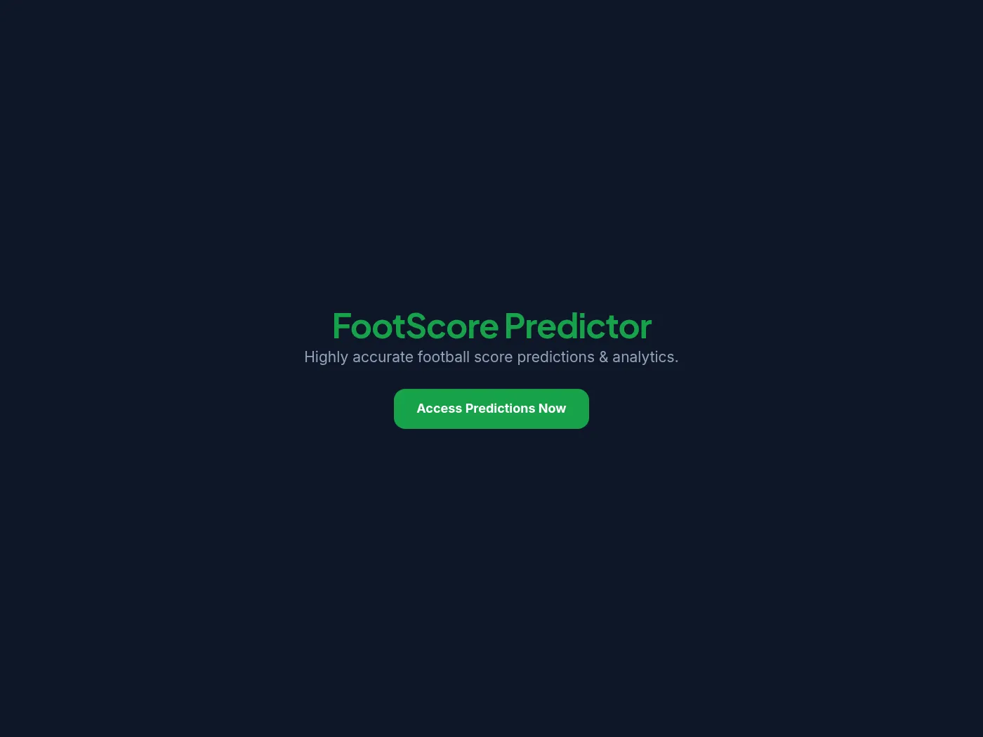 FootScore Predictor