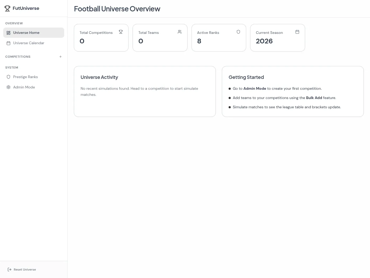 Custom Football Universe