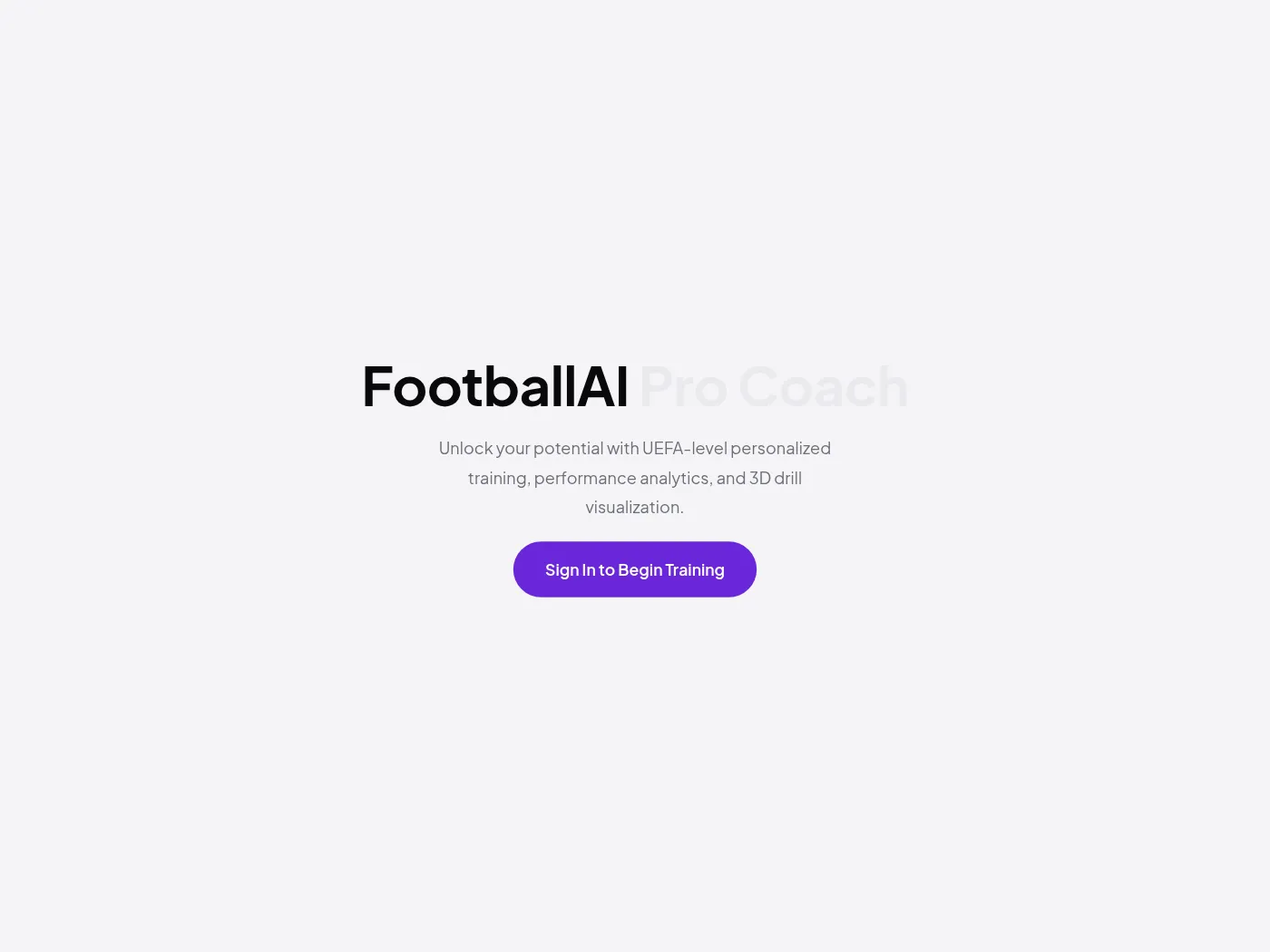 FootballAI Pro Coach