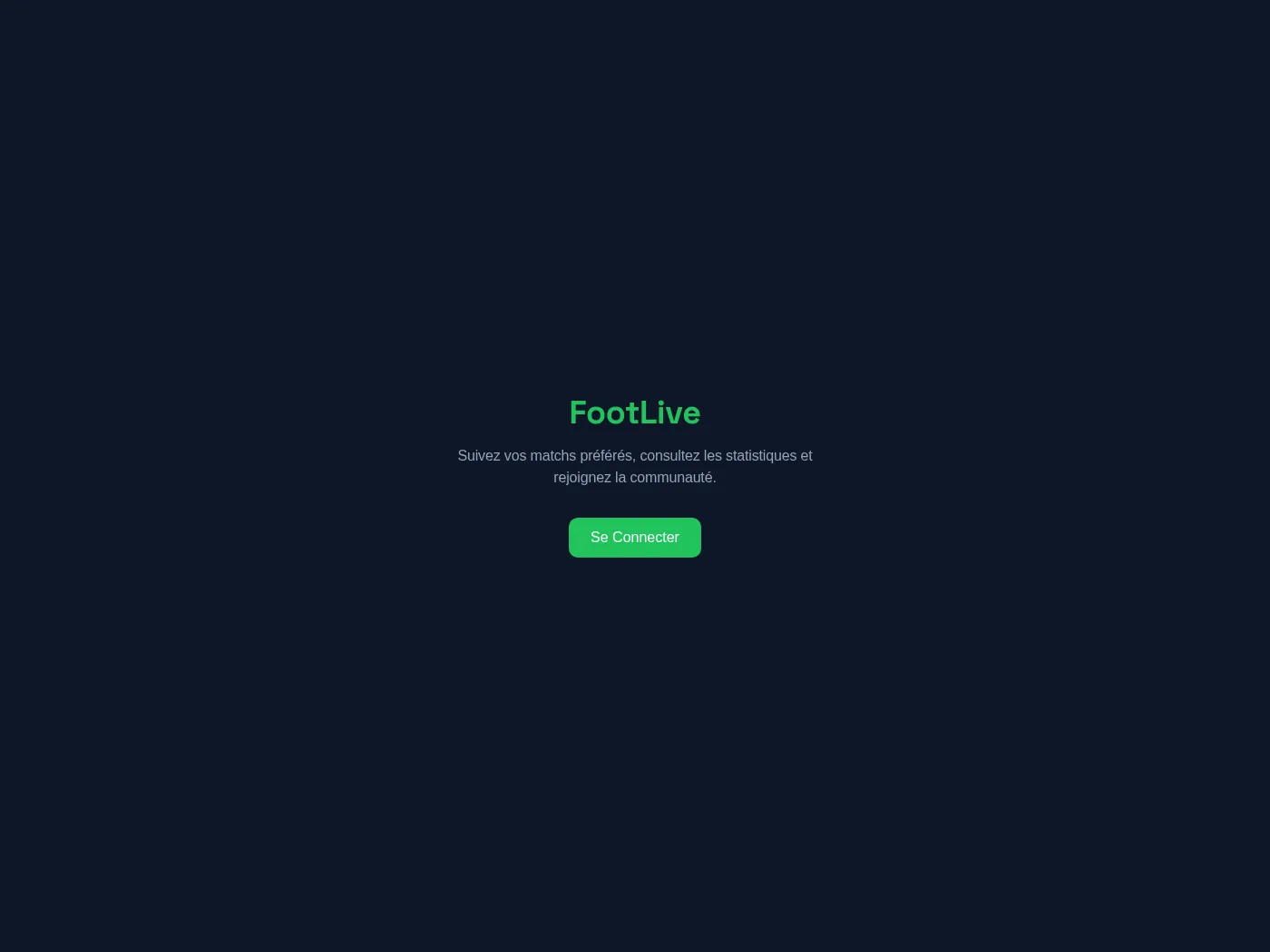 FootLive Dashboard