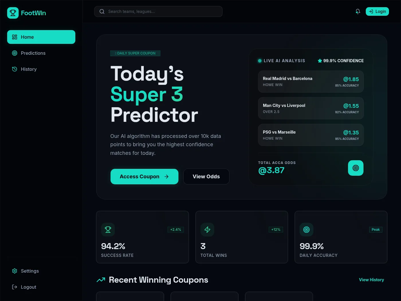 FootWin Predictor