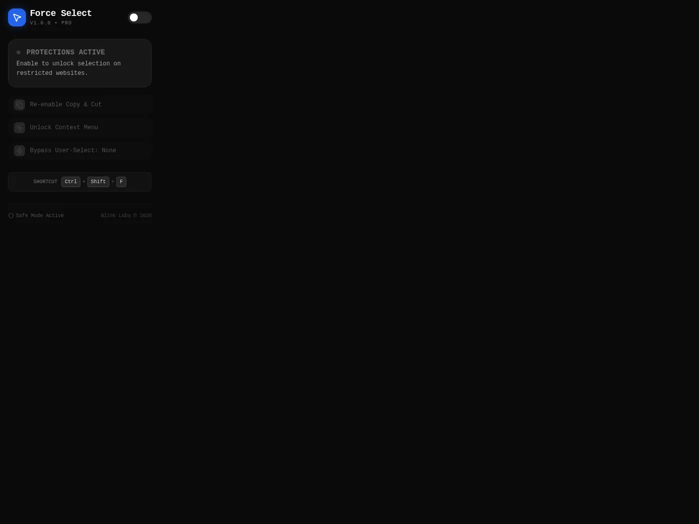 Force Select Extension