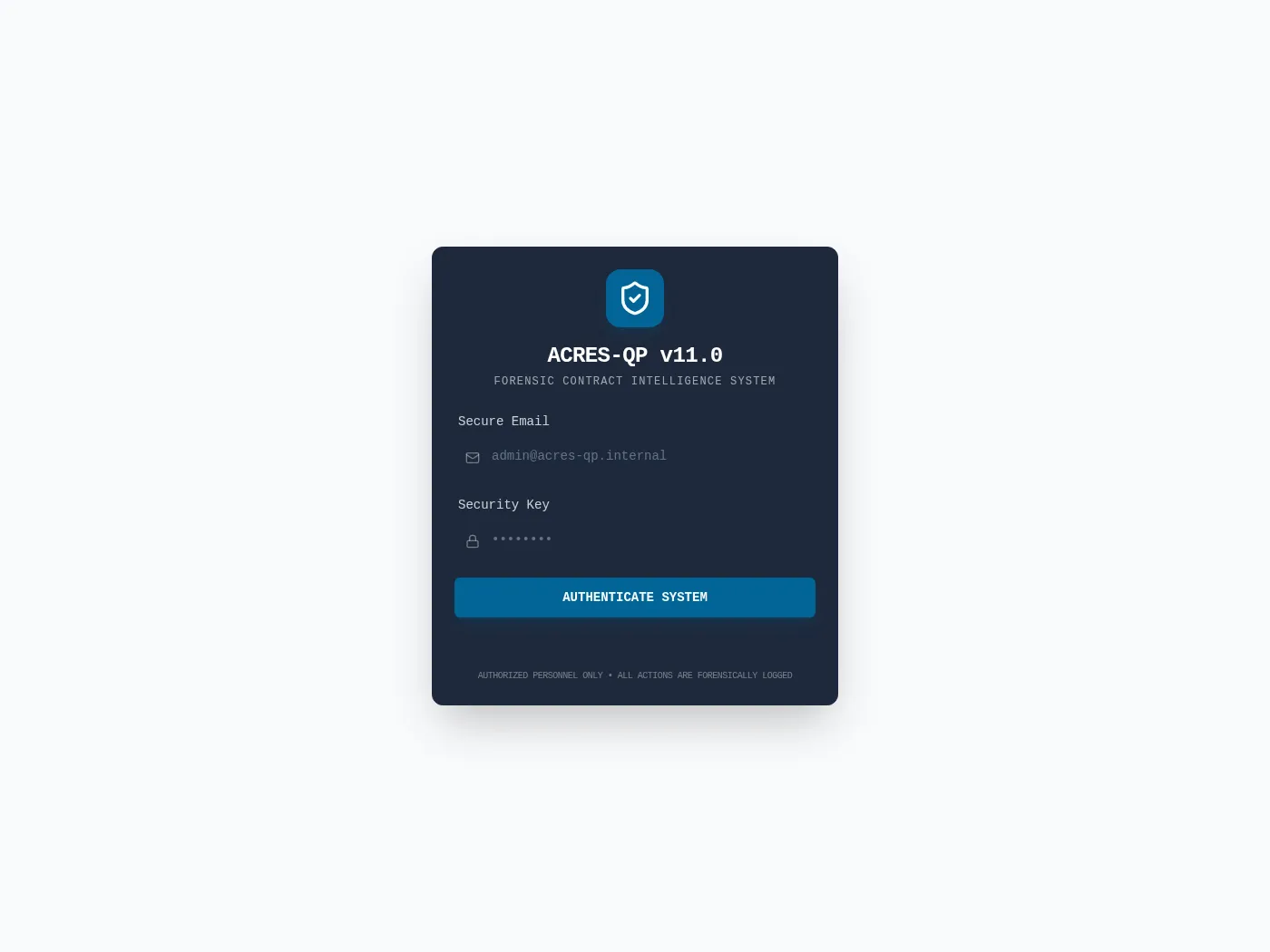 ACRES-QP Forensic Contract AI
