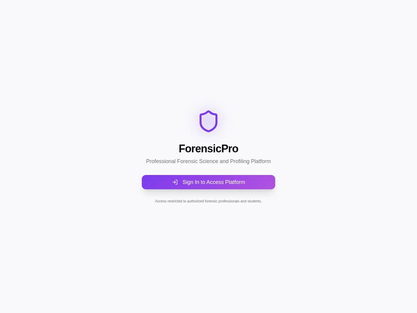 Forensic Science and Profiling Platform