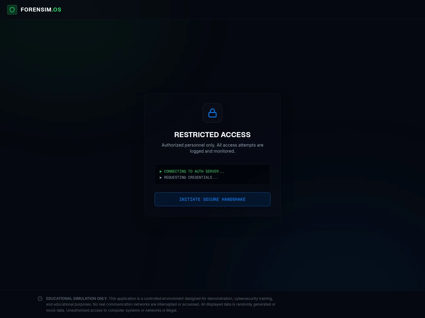 ForenSim Dashboard