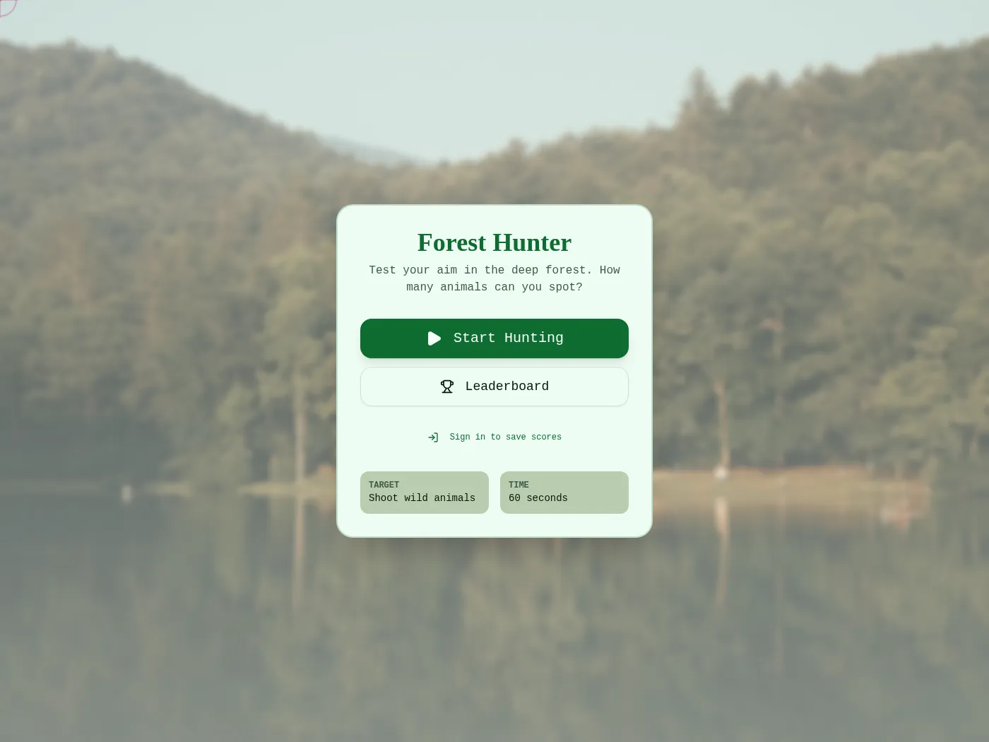 Forest Animal Shooter