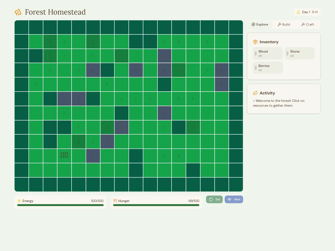 Forest Homestead Game