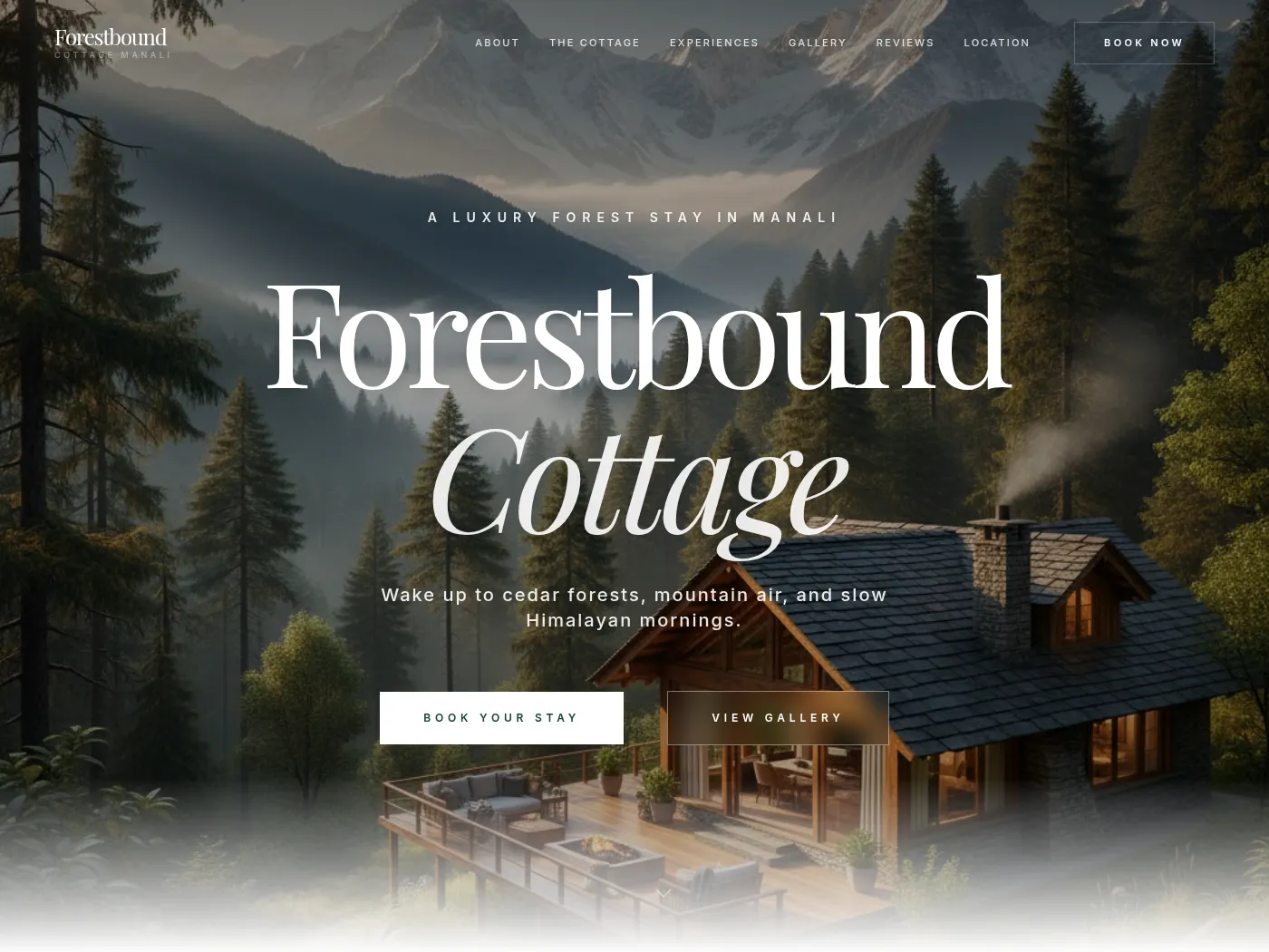 Forestbound Rental Website