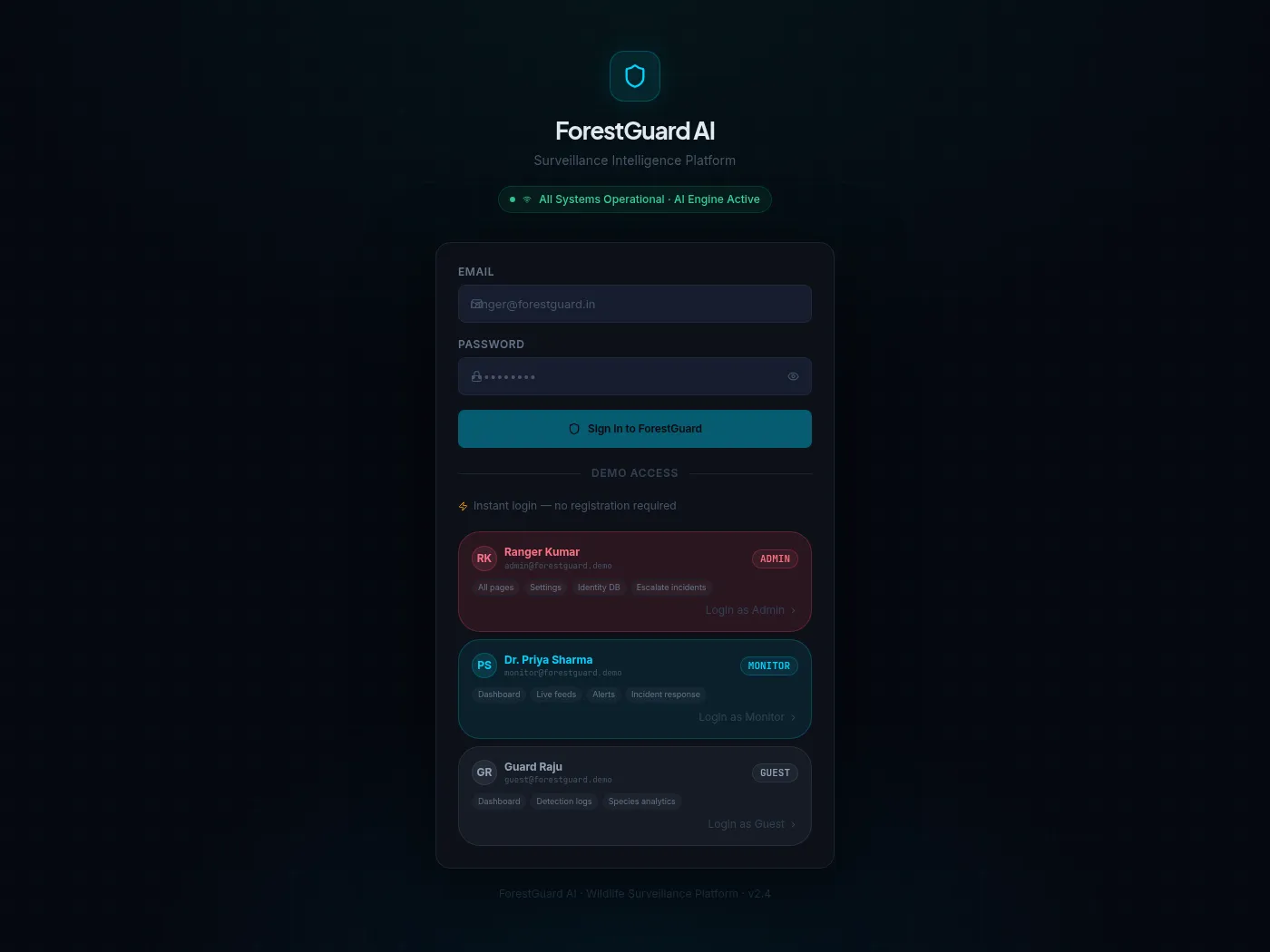 ForestGuard AI Dashboard