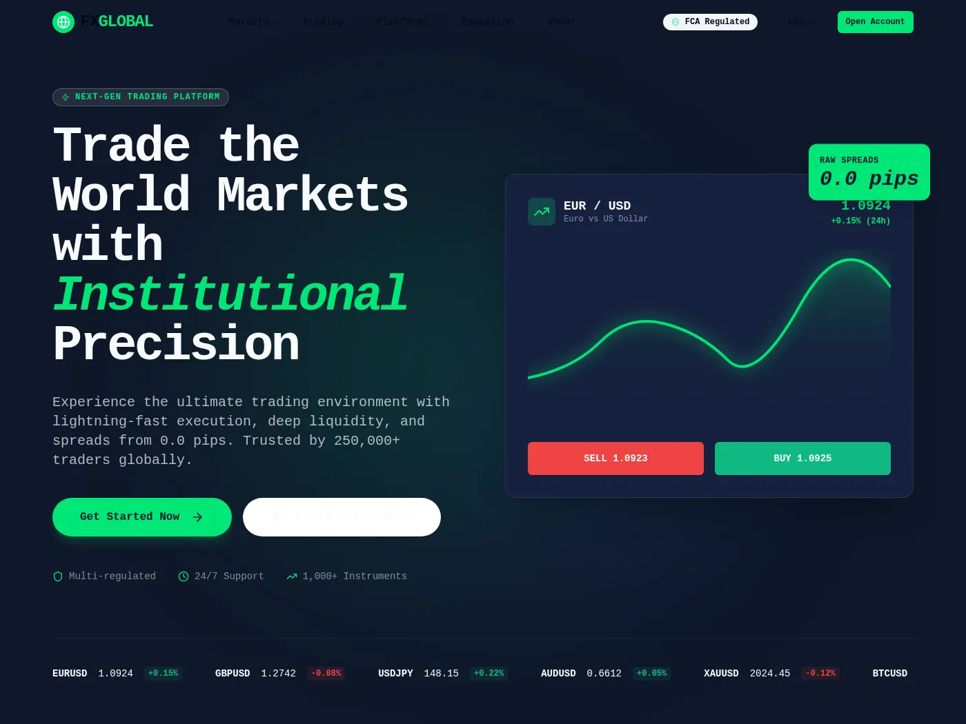Forex Broker Webflow