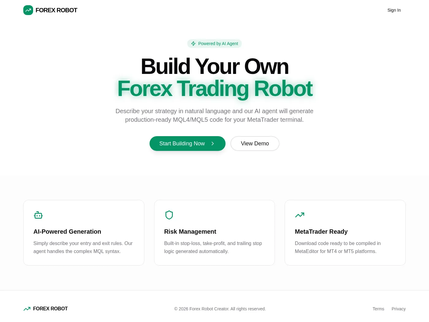 Forex Robot Creator