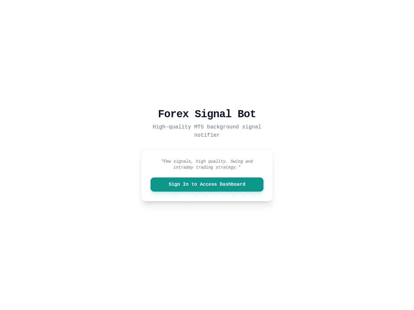 Forex Signal Notifier