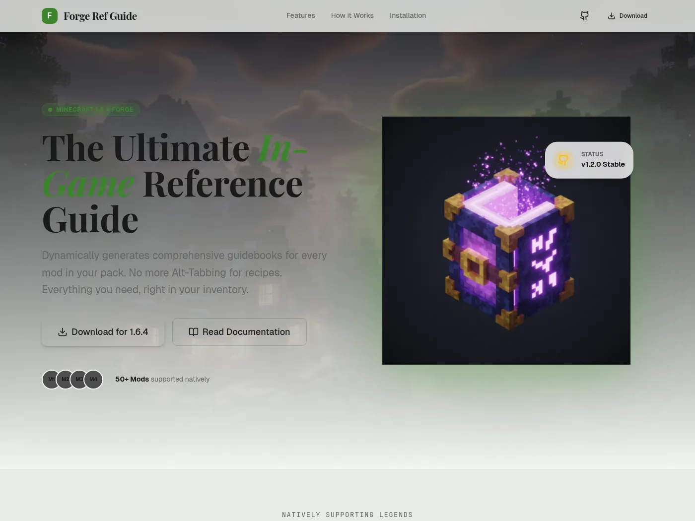 Forge Reference Guide Mod