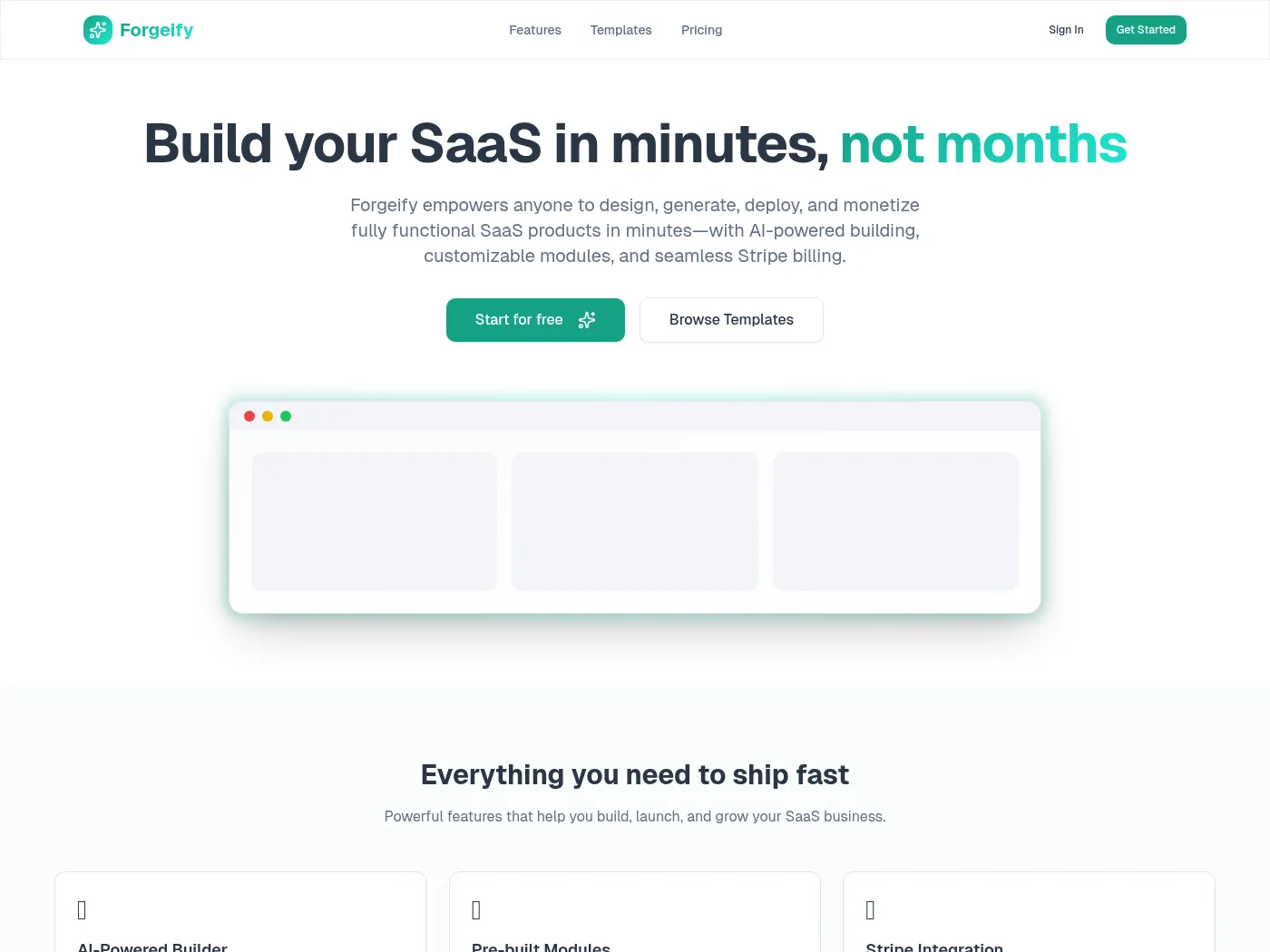 Forgeify SaaS Factory