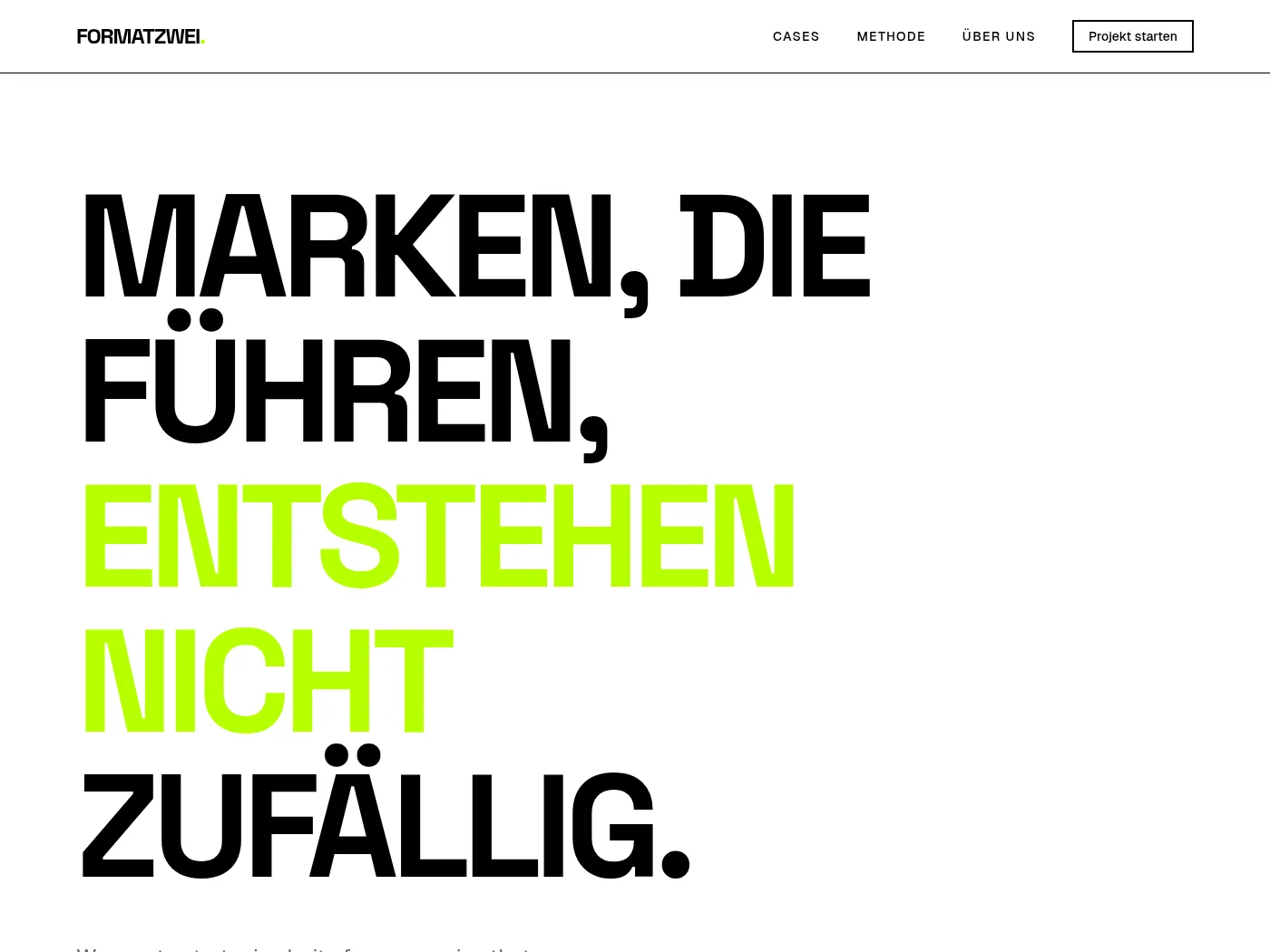Formatzwei Agency Website