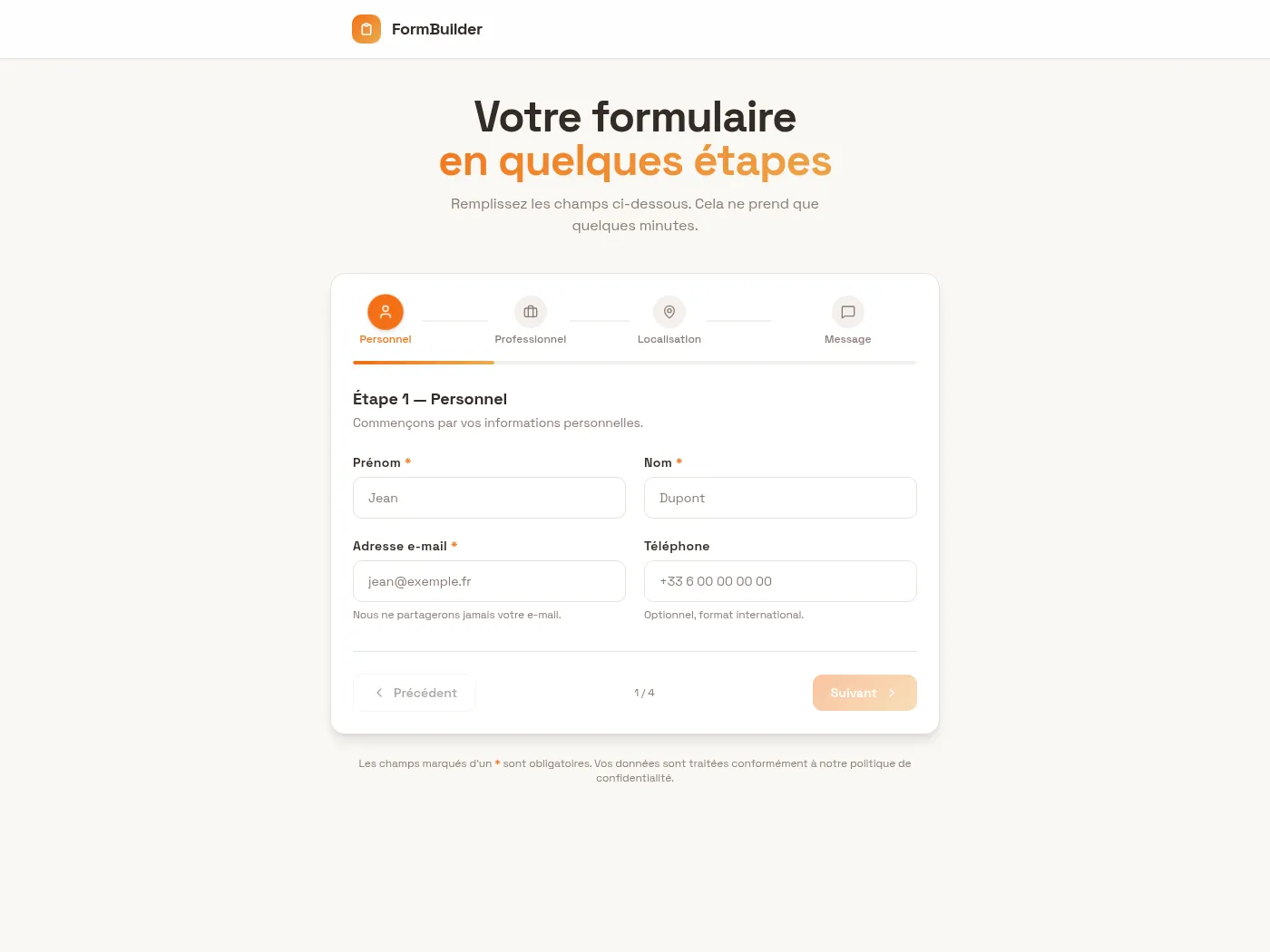 FormBuilder Site