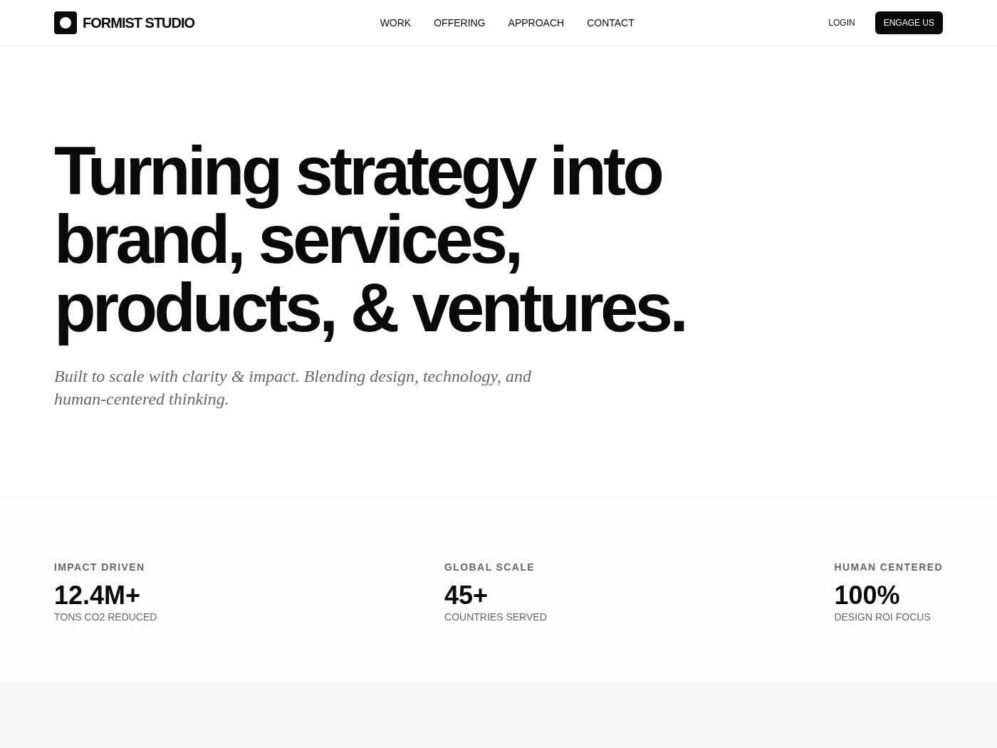 Formist Studio Progressive Site
