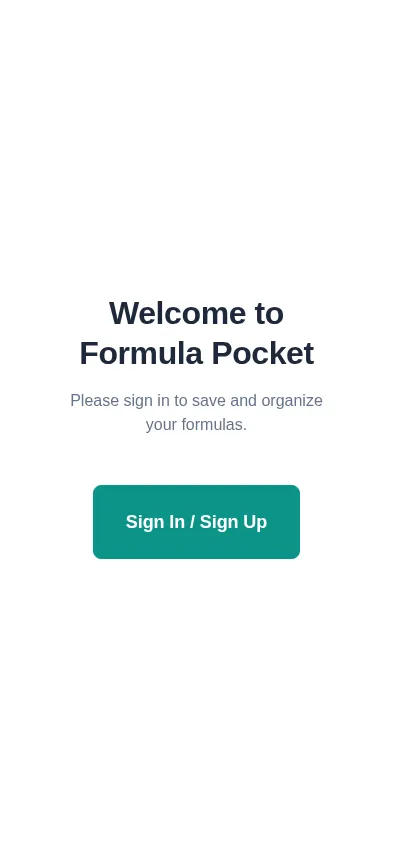 Formula Pocket