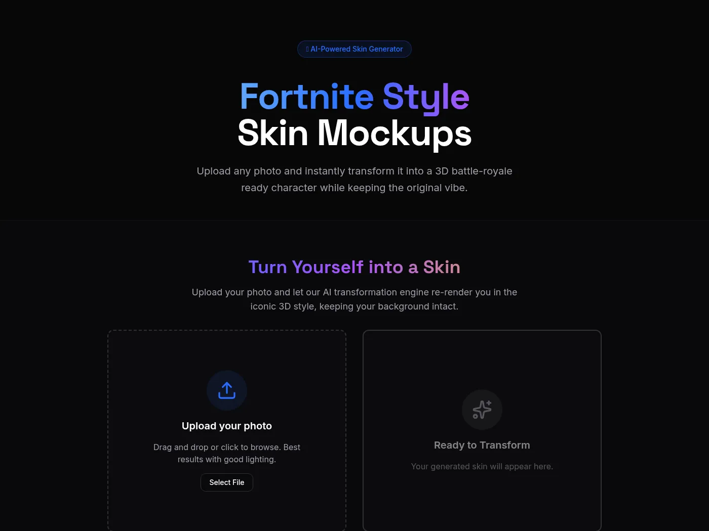 Fortnight Skin Mockup