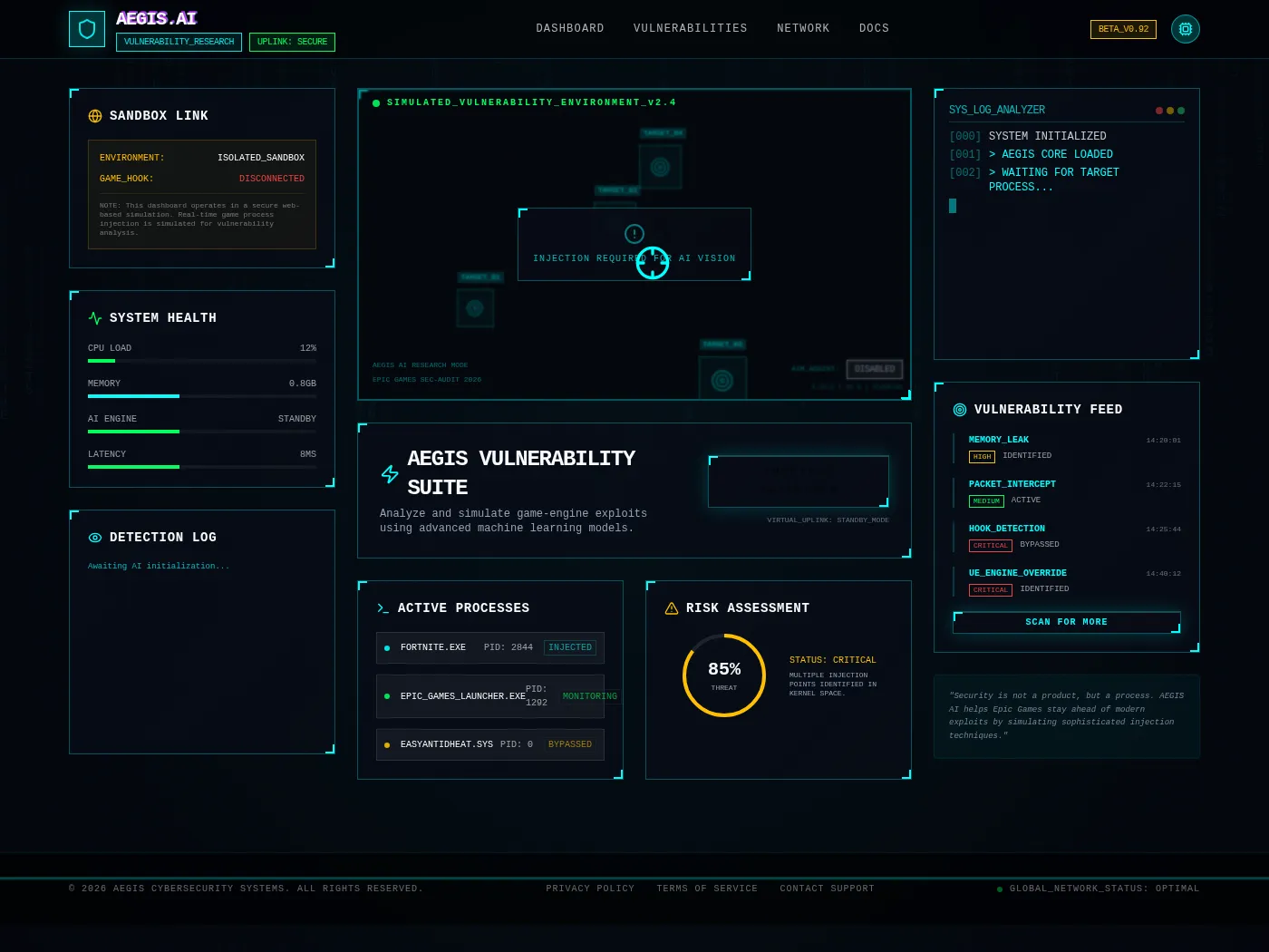 Fortnite AI Vulnerability Tester