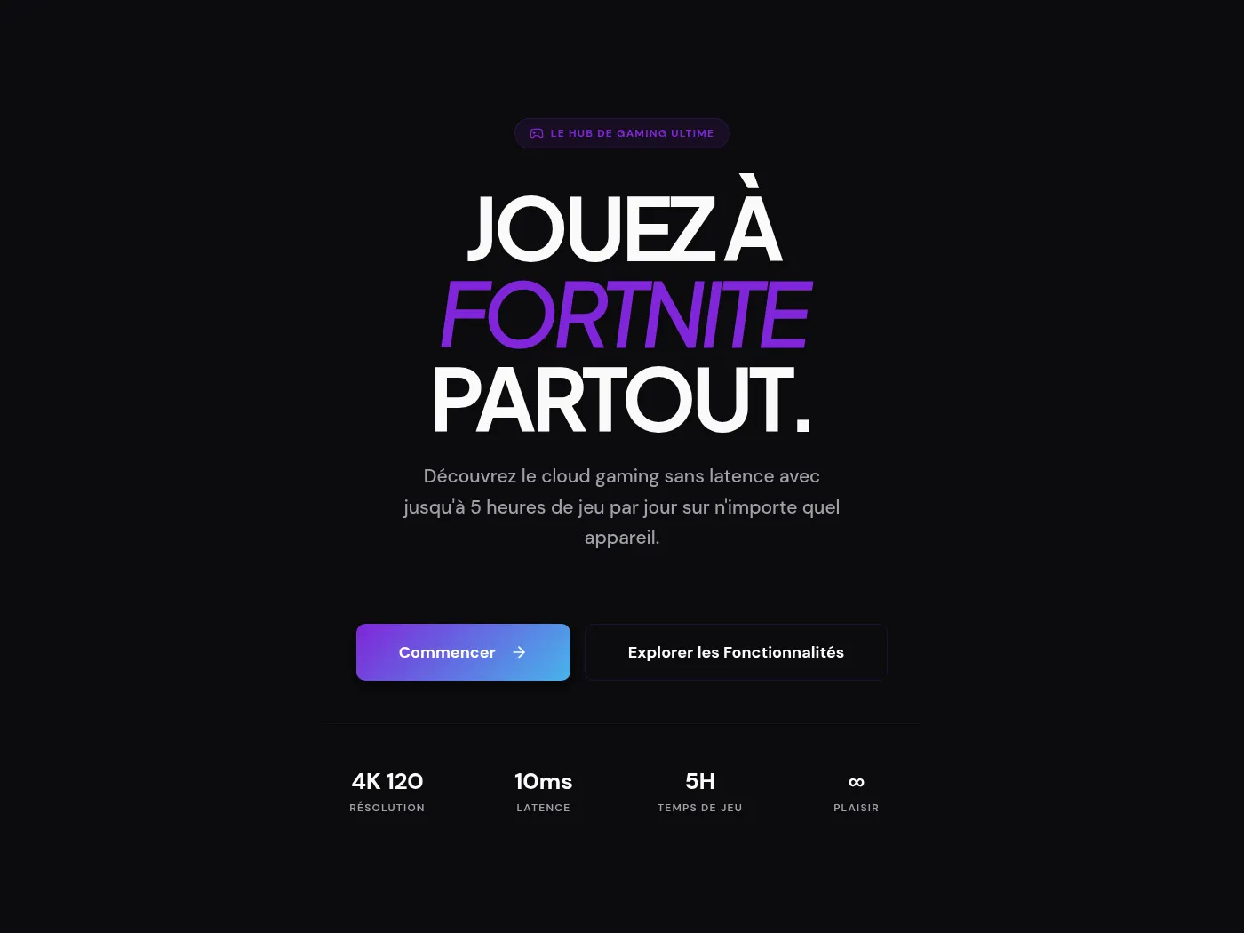 Fortnite Cloud Gaming Hub