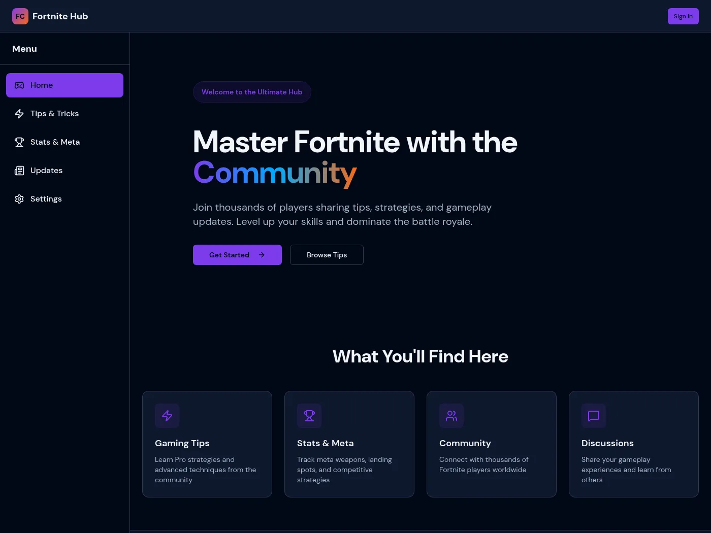 Fortnite Community Hub