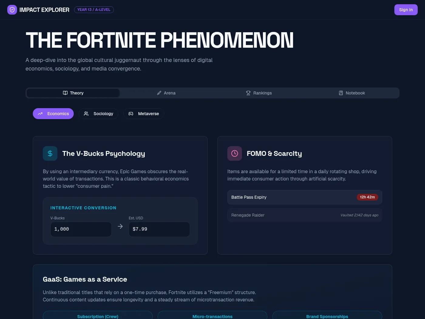 Fortnite Impact Explorer