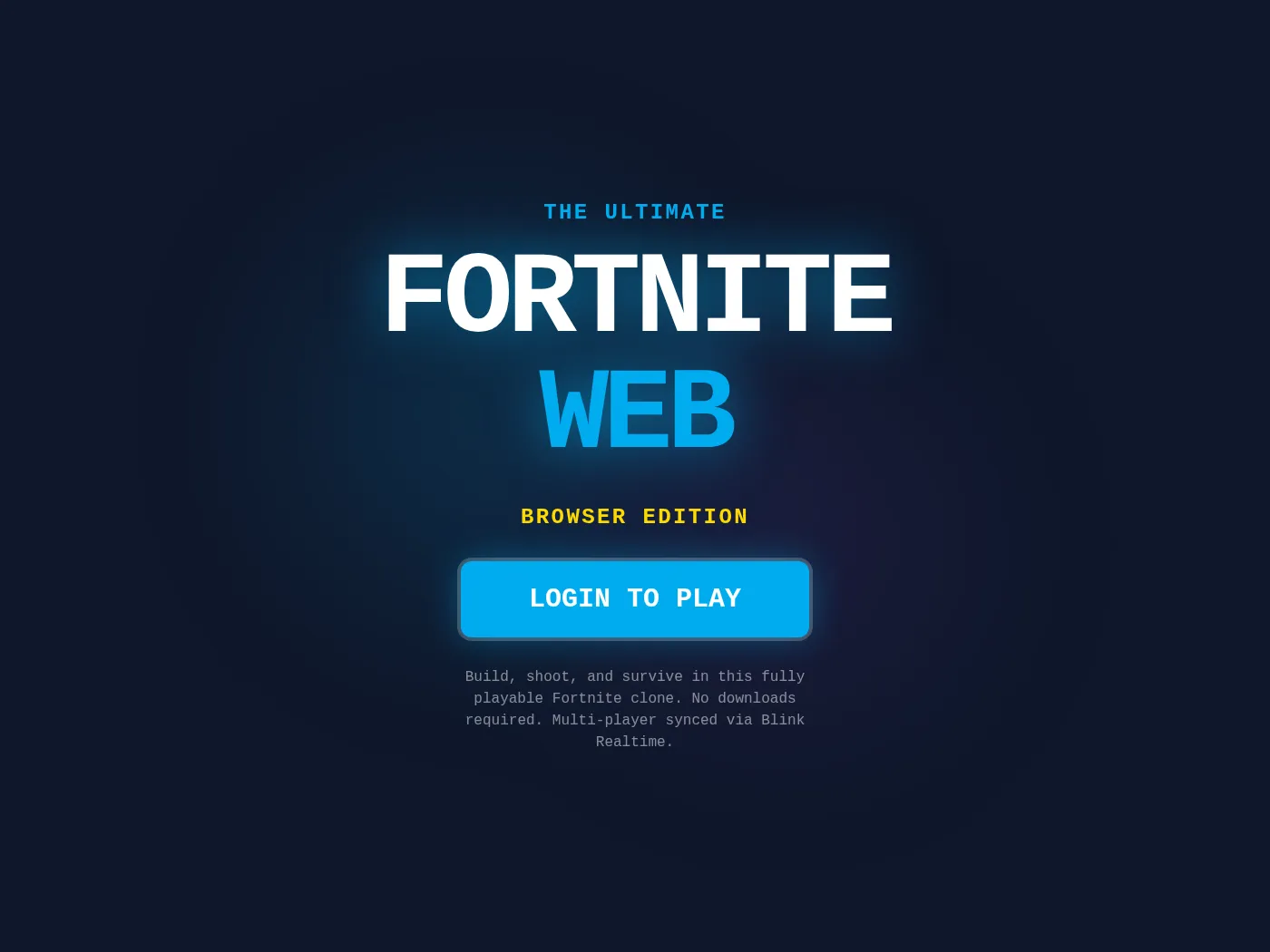 Fortnite Web Clone
