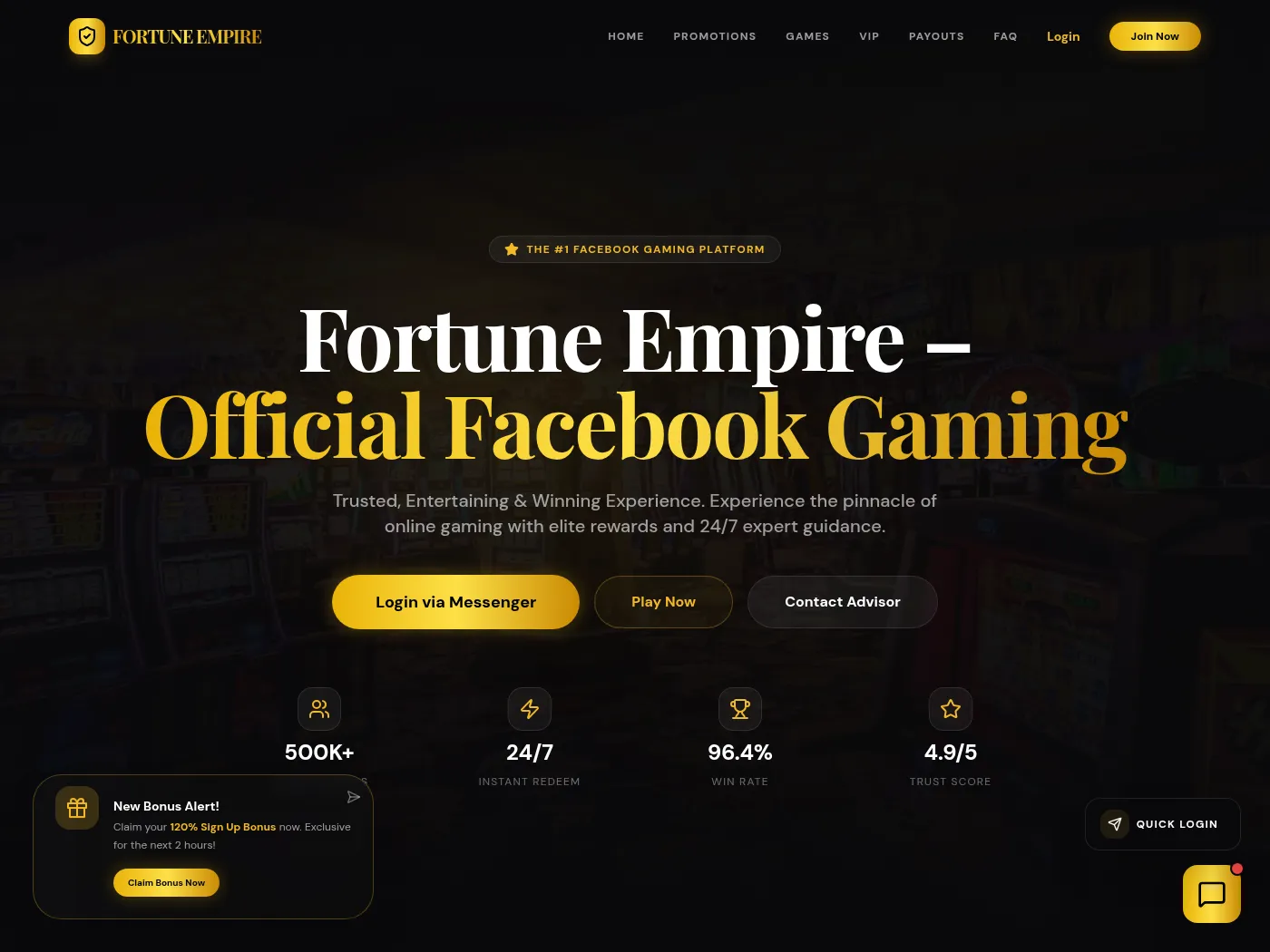 Fortune Empire Promo Site
