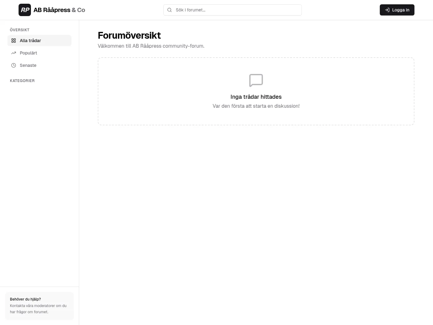 Rååpress Forum Integration