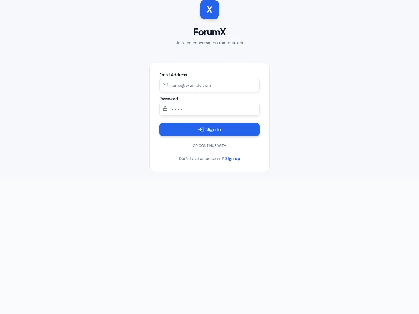 ForumX Social Platform